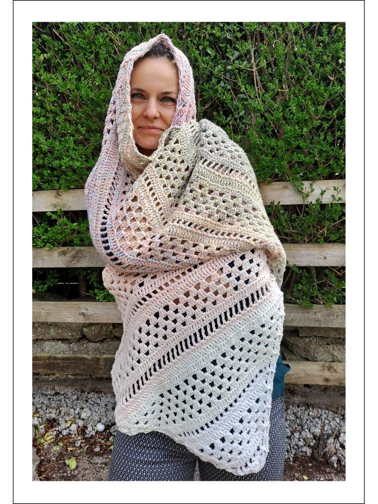 Crochet Pattern Klasyk Shawl Scarf Side 3in1 – YarnShopbyStayAlive